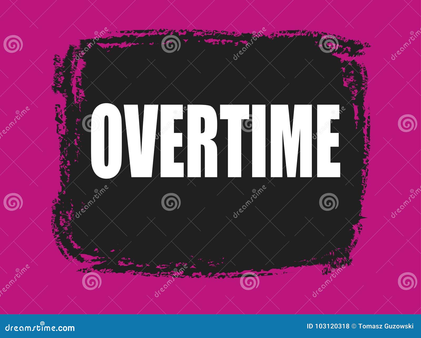 Overtime banner stock illustration. Illustration of pink - 103120318