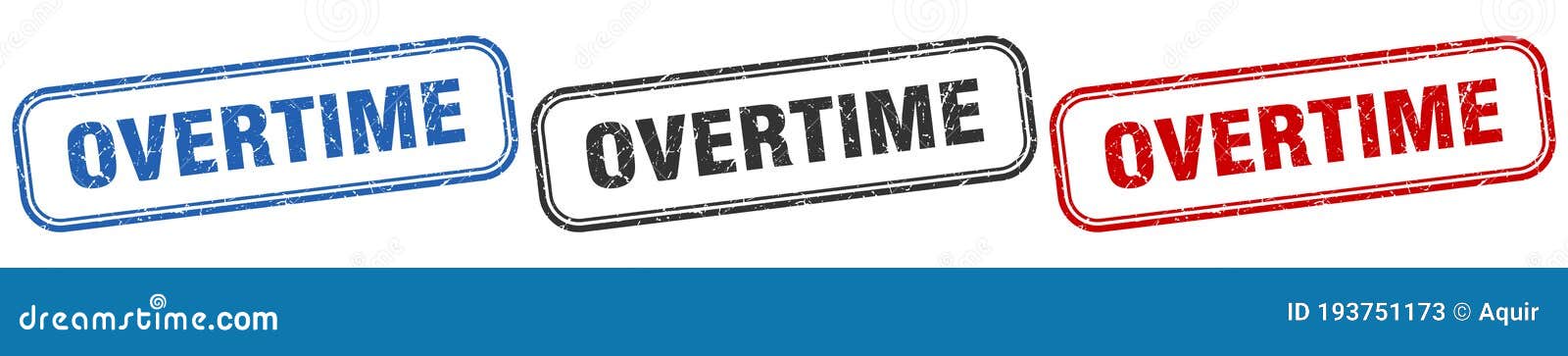 Overtime Square Isolated Sign Set. Overtime Stamp Stock Vector ...
