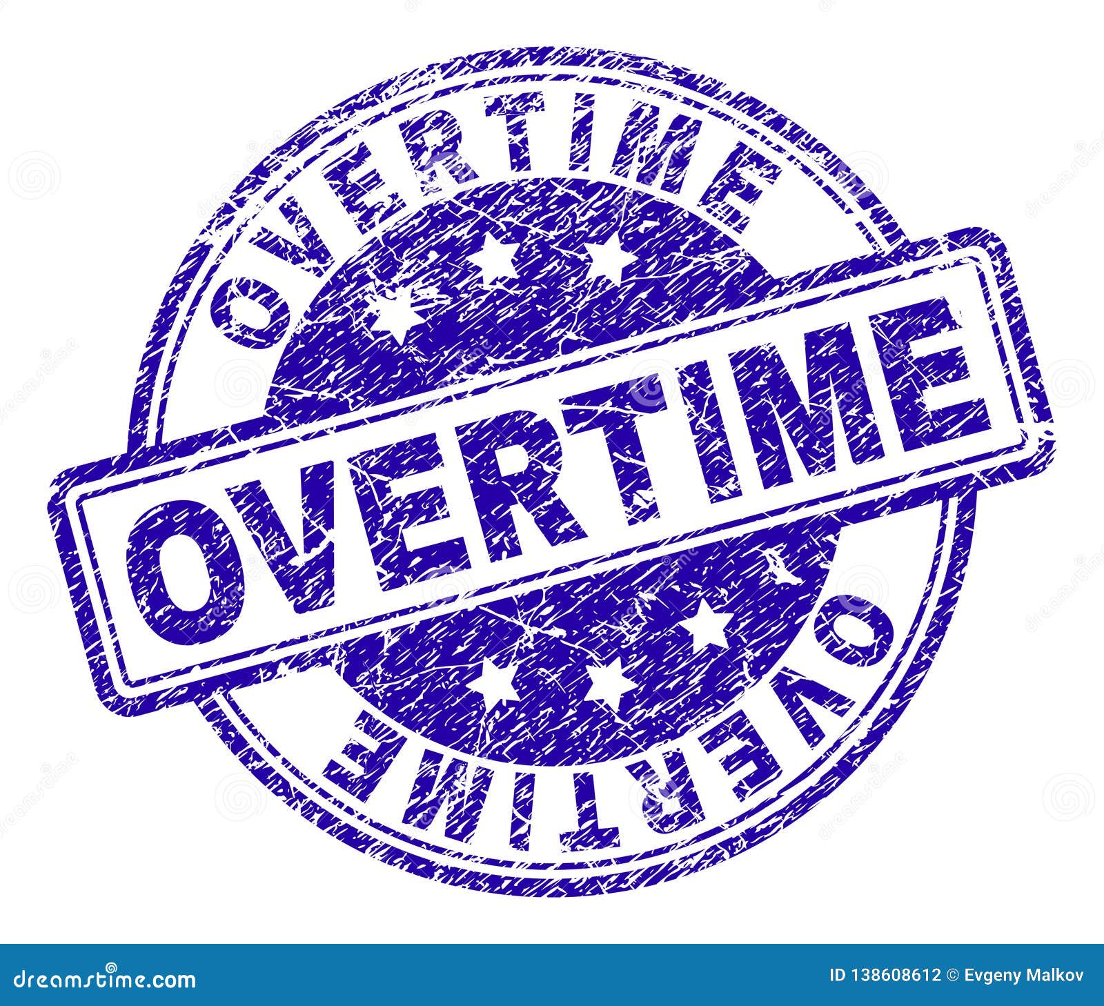 Scratched Textured OVERTIME Stamp Seal Stock Vector - Illustration of ...