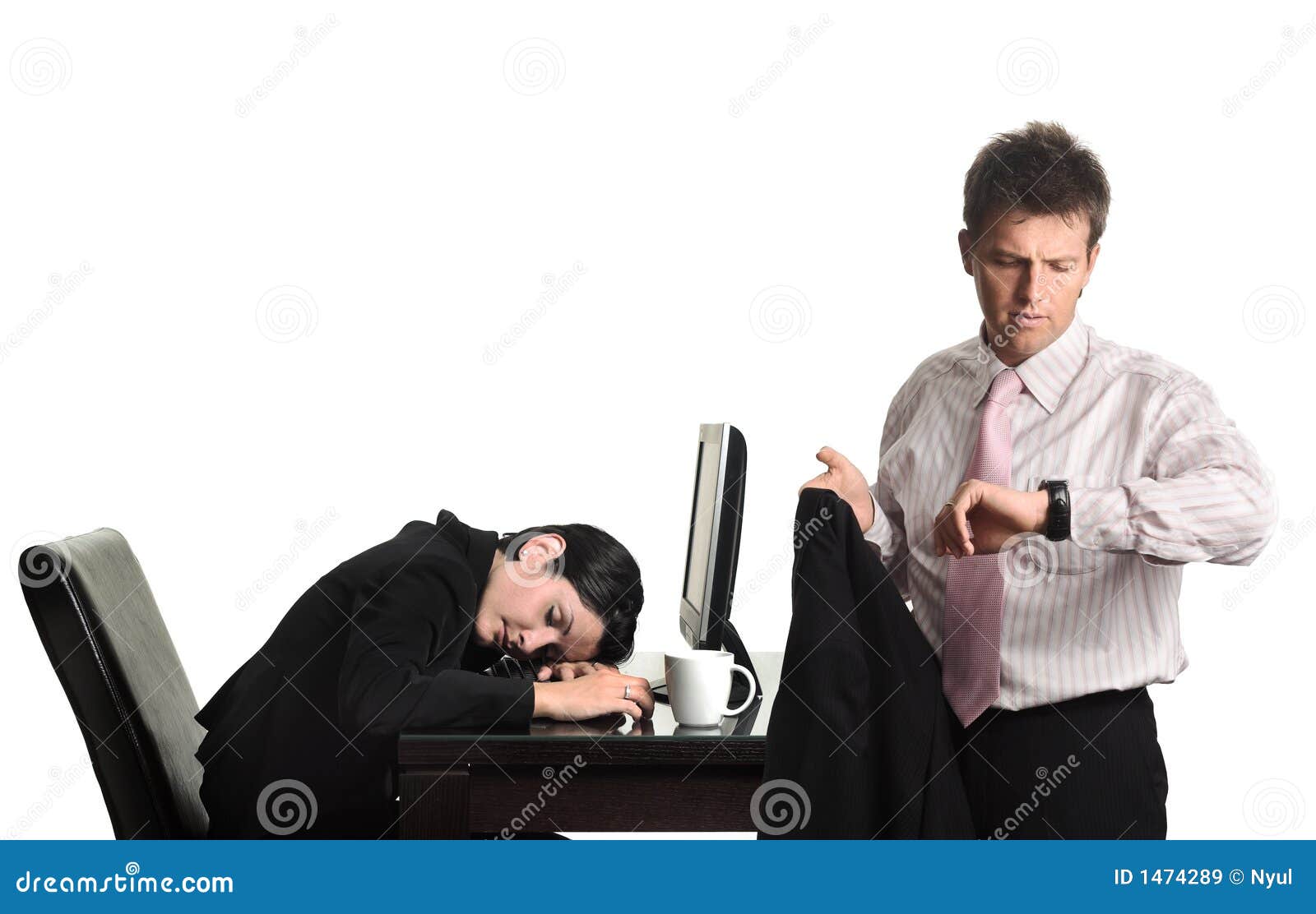 Overtime Workers in the Office Stock Image - Image of handsome ...