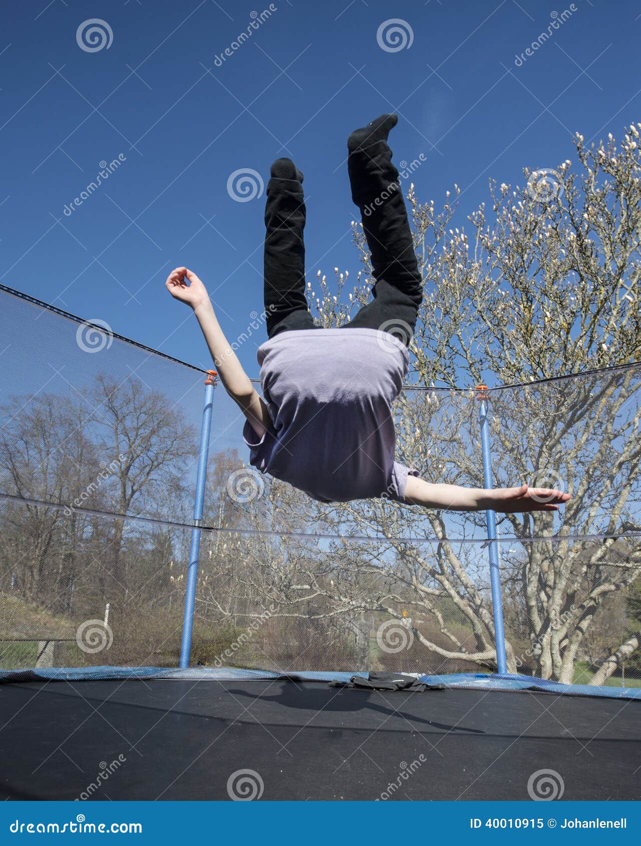 Overturn on trampoline stock image. Image of recreation - 40010915
