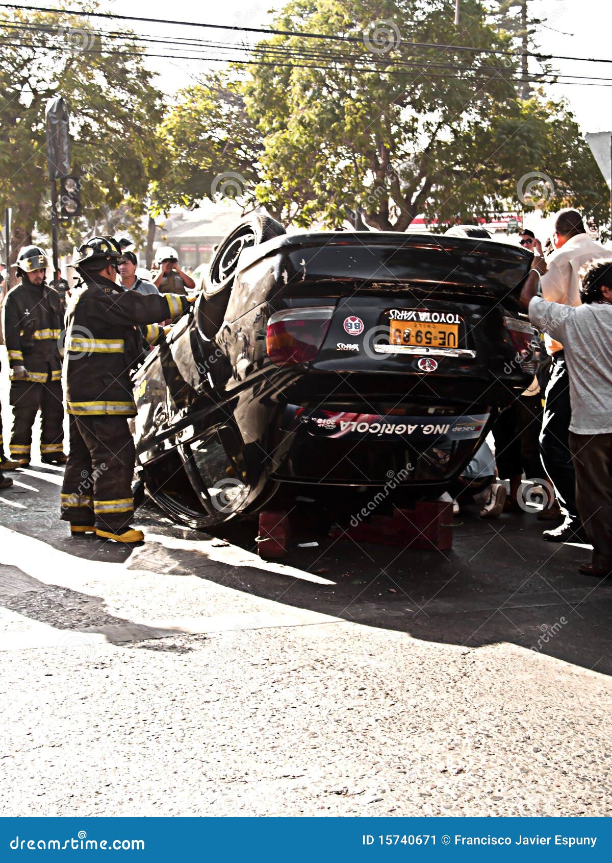 Overturned car editorial photo. Image of crash, crashed - 15740671