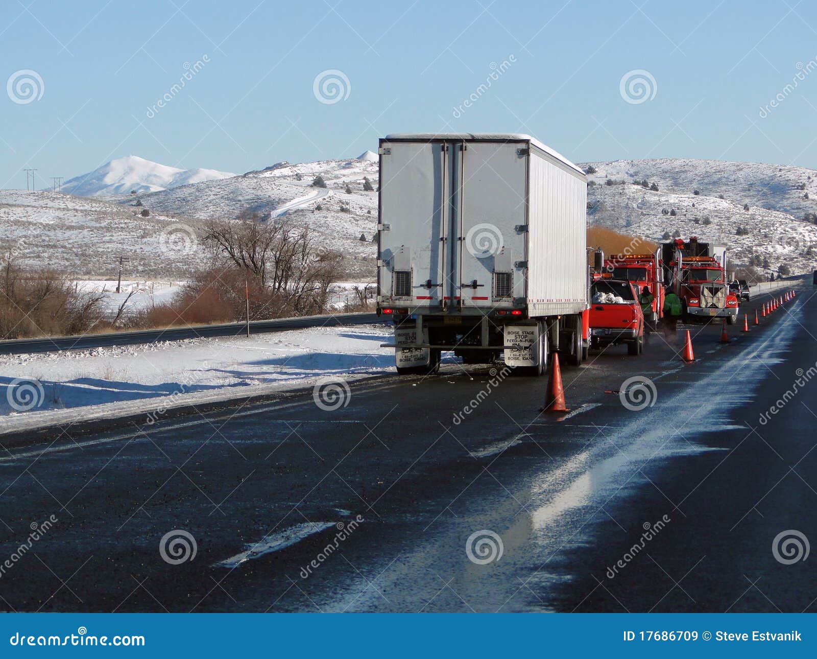 Overturned Semi Truck Editorial Photo | CartoonDealer.com #48656567
