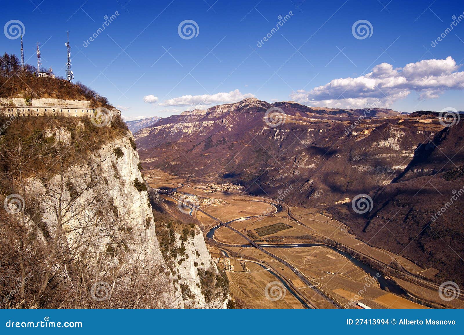 Overview Adige Valley - Italy Stock Photo - Image of channel, flora ...