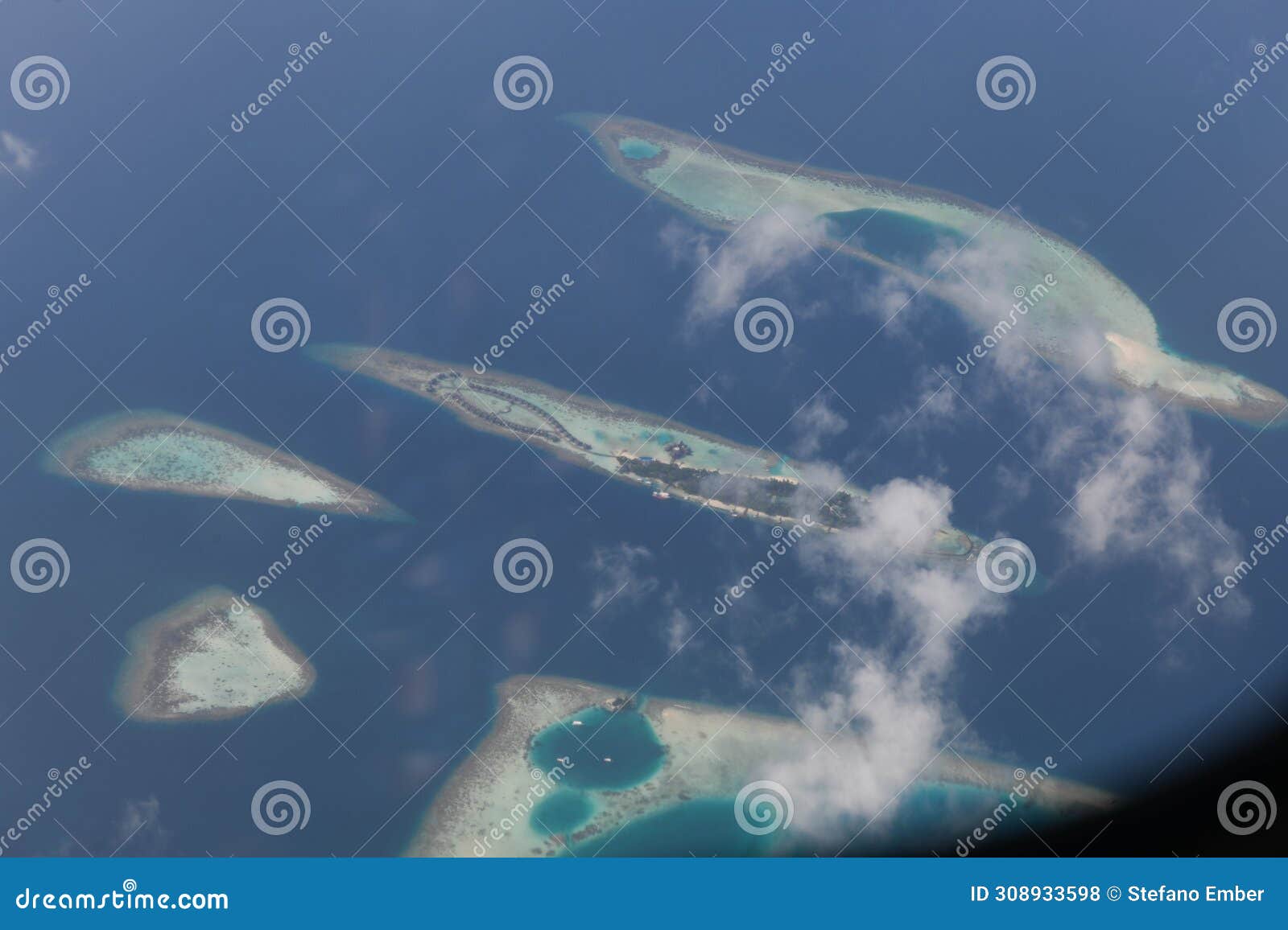 Overview at Ari Atolls in the Maldives Stock Photo - Image of maldivian ...
