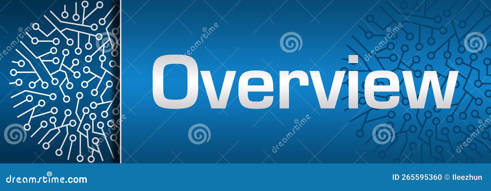 Overview Blue Left Circuit Circular Horizontal Stock Illustration ...