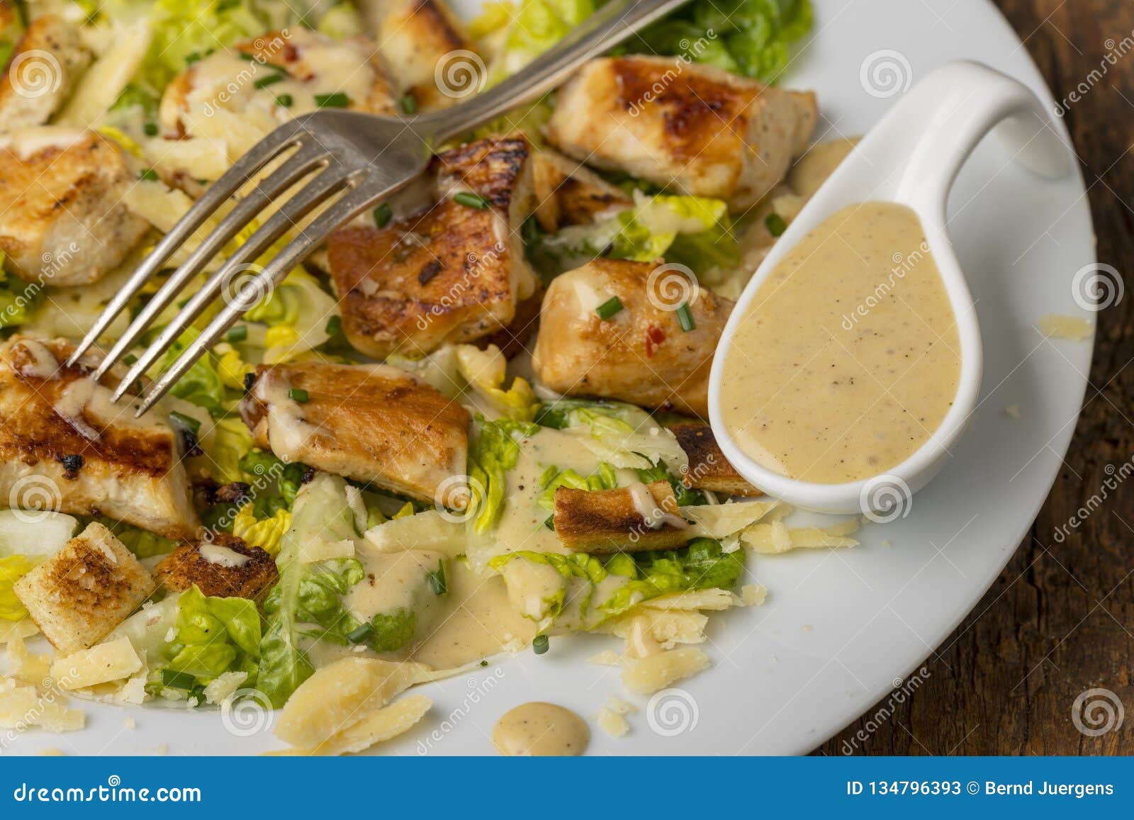Overview of a cesar salad stock image. Image of green - 134796393