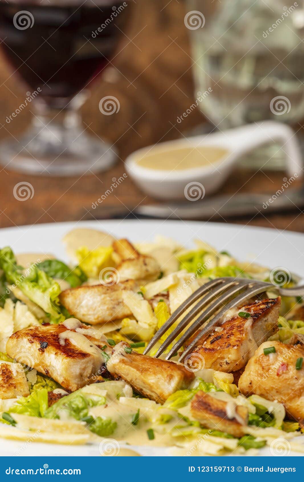 Cesar salad stock image. Image of closeup, healthy, fresh - 123159713