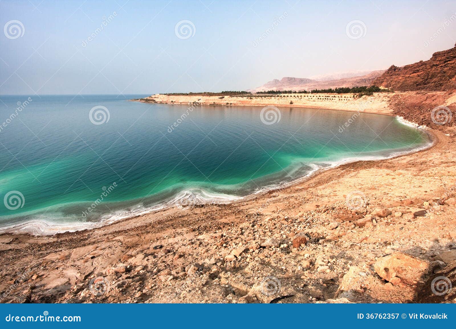 Overview of the Dead Sea Shore from Stock Image - Image of sand ...