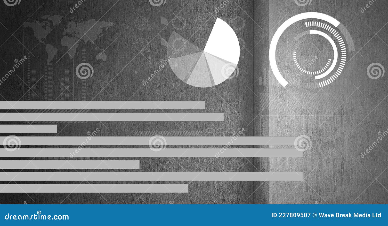 Graphs and Pie Charts in Digital Media 4k Stock Illustration ...