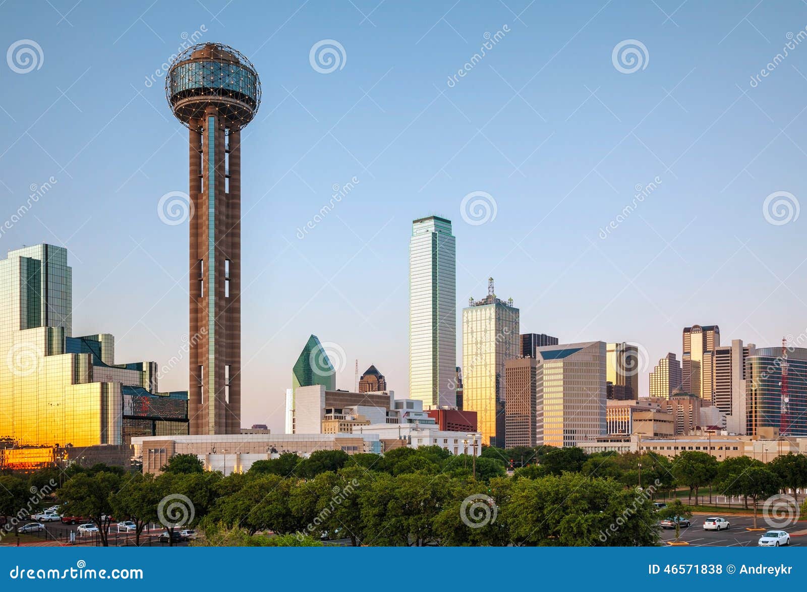 Overview of Downtown Dallas Stock Photo - Image of hotel, america: 46571838