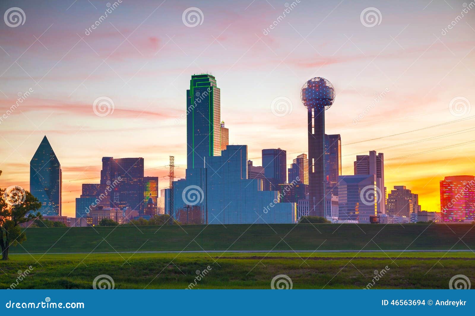 Overview of Downtown Dallas Stock Photo - Image of city, destinations ...