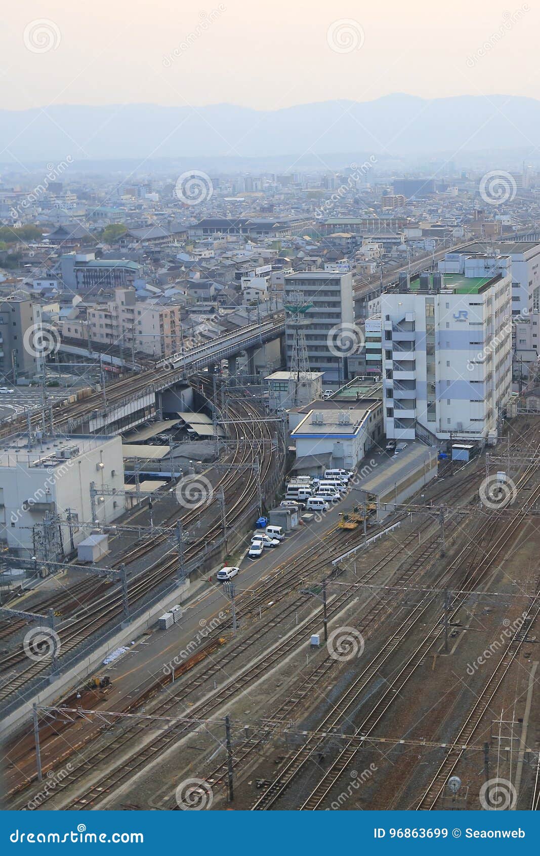 Overview on Kyoto City in Japan with Landmarks, Editorial Stock Image ...