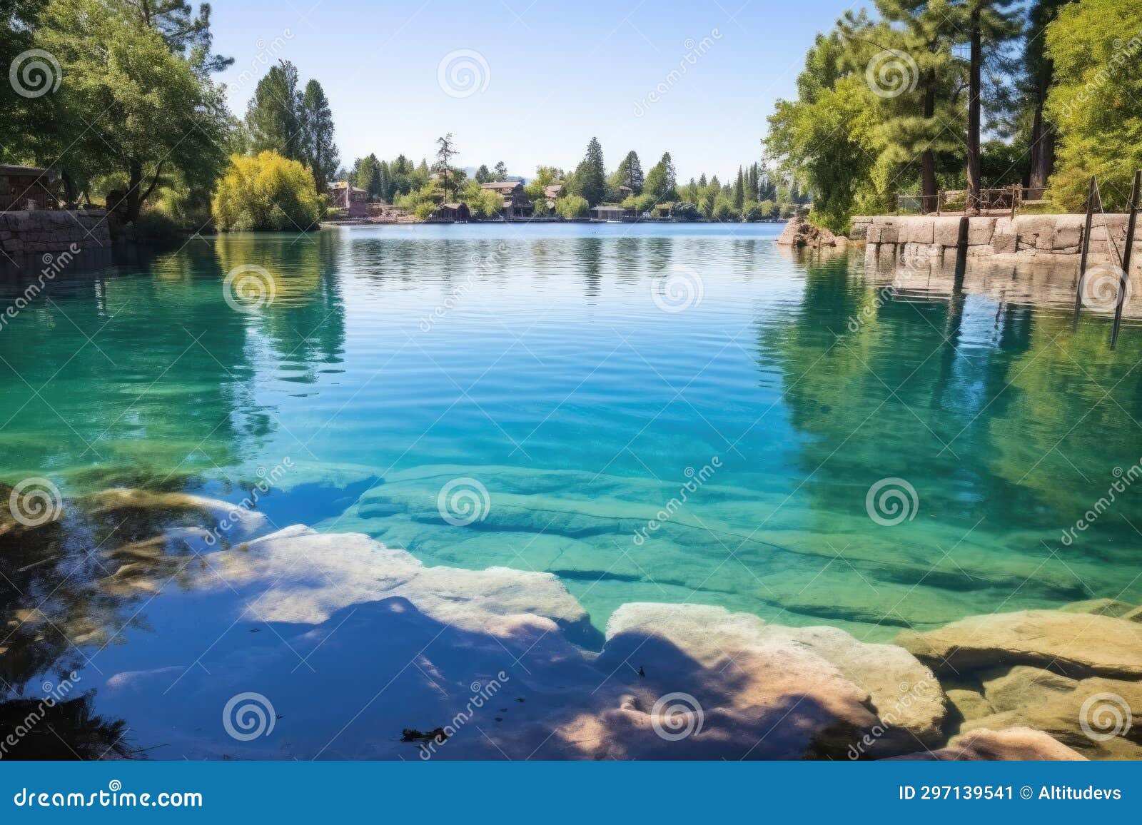 Overview of a Lake Inside the Sanctuary Stock Image - Image of ...