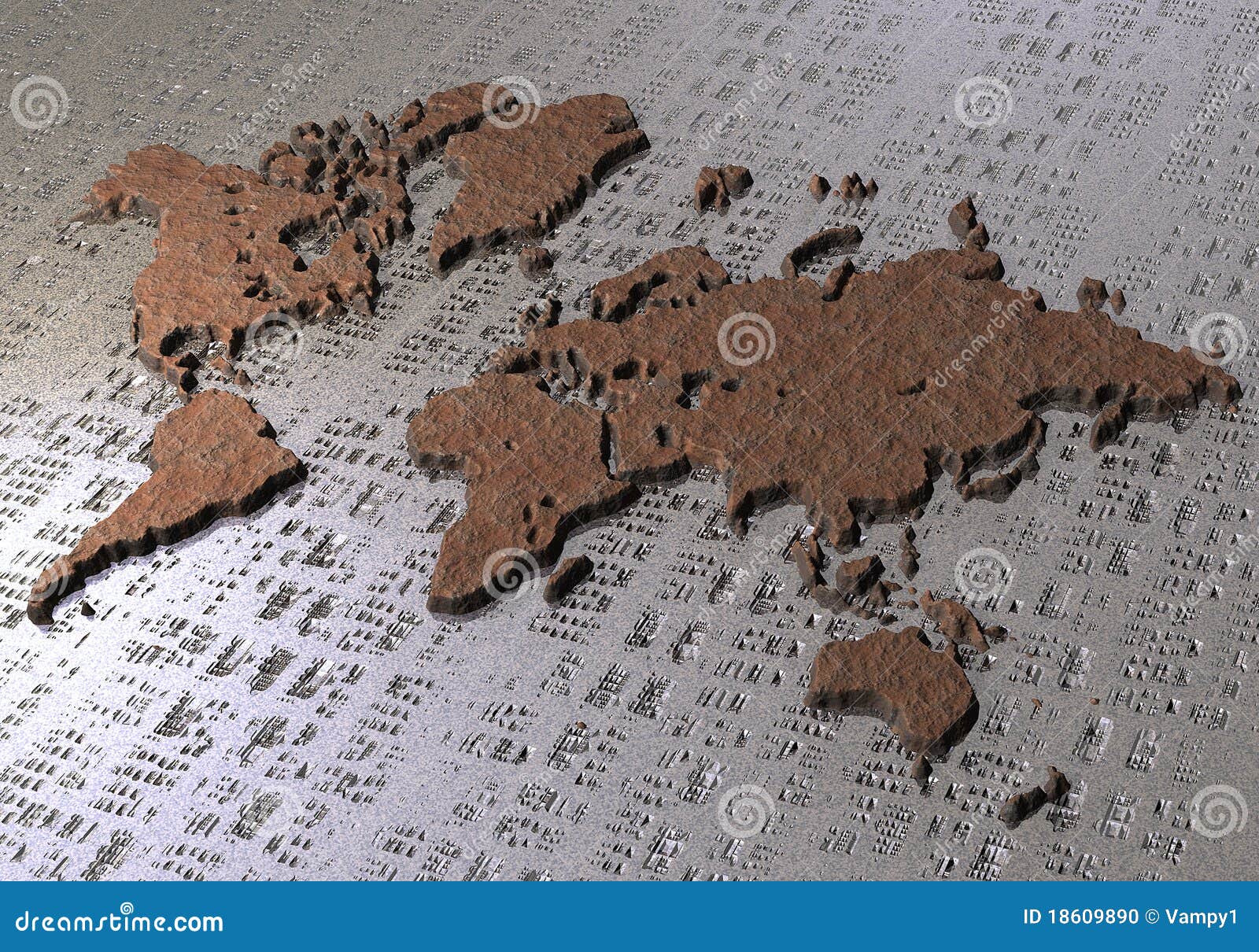 Overview Map of the world stock illustration. Illustration of effect ...