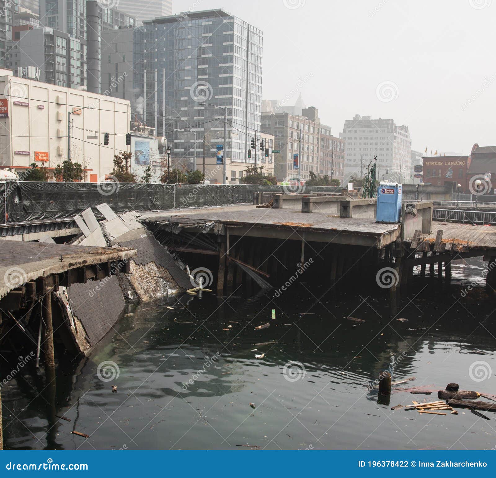 Overview of Massive Partial Collapse of Pier 58 at Elliott Bay, Seattle ...