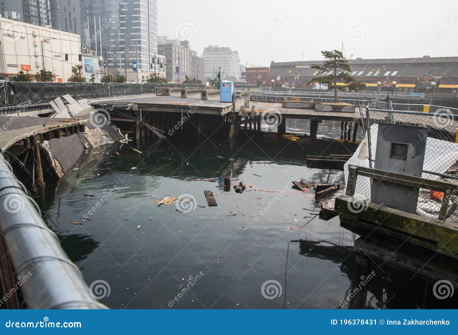 Overview of Massive Partial Collapse of Pier 58 at Elliott Bay, Seattle ...