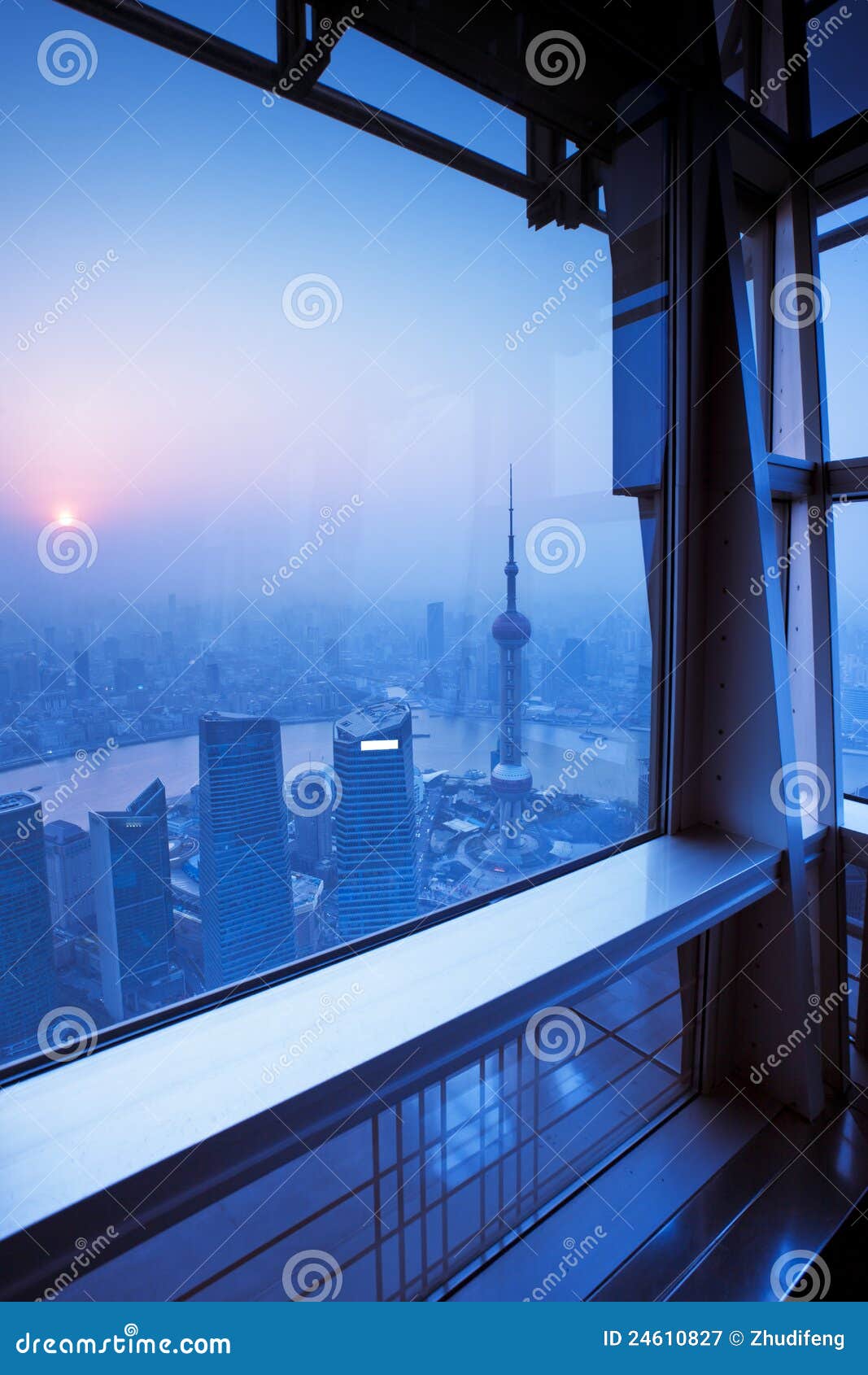 Overview of Modern Building Stock Image - Image of pudong, street: 24610827