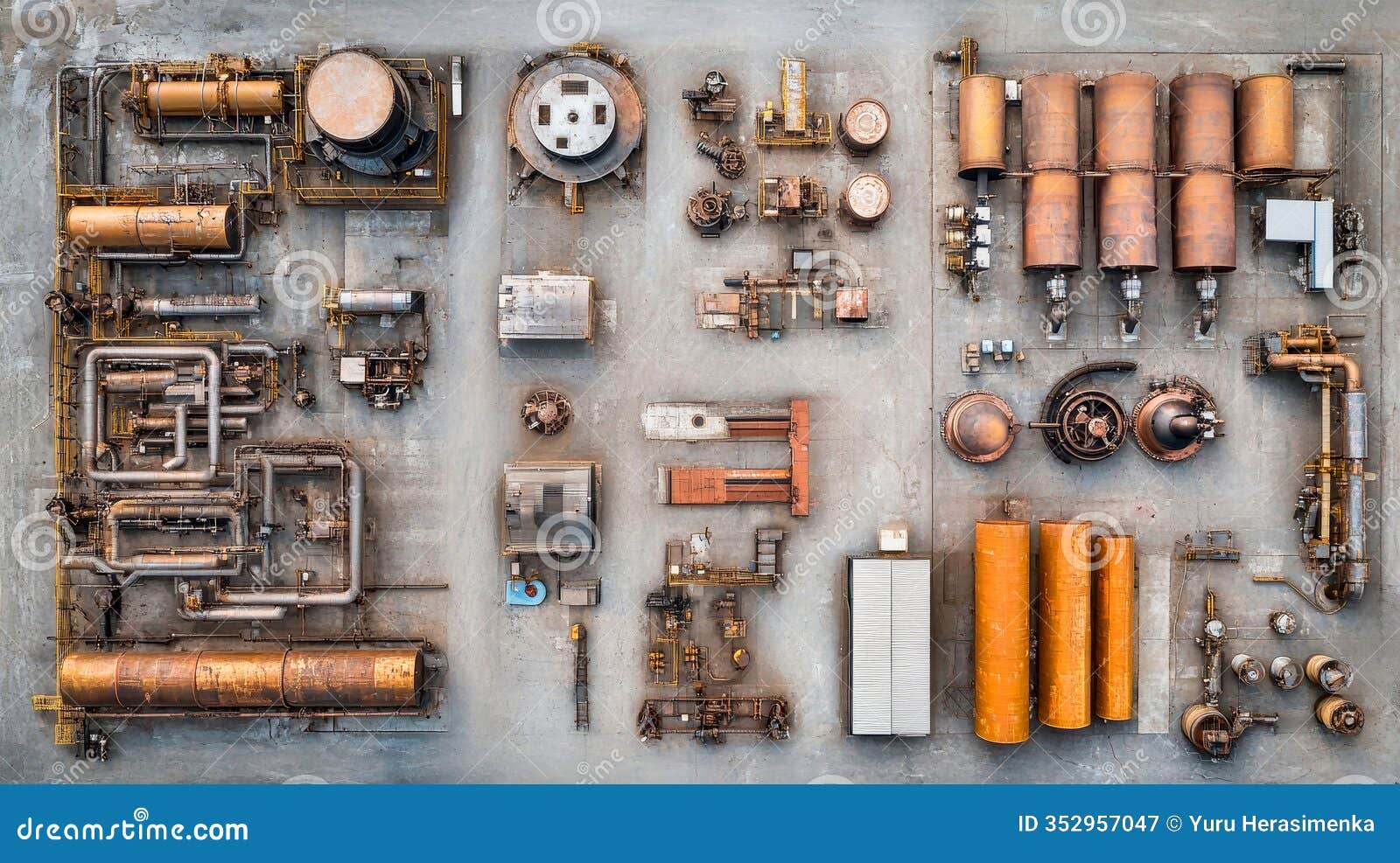 Overview of Modern Industrial Machinery Showcasing the Complexity of ...