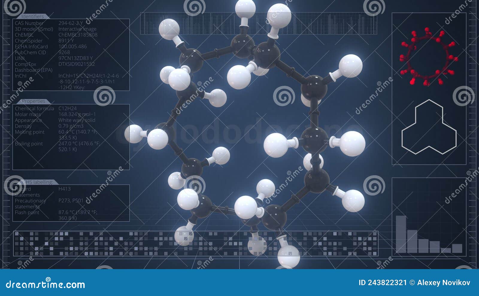 Cyclododecane Molecule Stock Footage & Videos - 2 Stock Videos