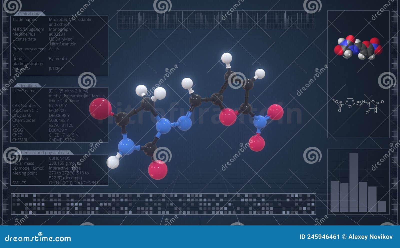 Overview Of The Molecule Of Vanillin On The Computer Screen. 3d ...