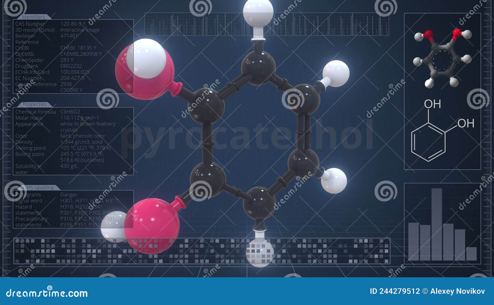 Pyrocatechol Molecule Stock Illustrations – 11 Pyrocatechol Molecule ...