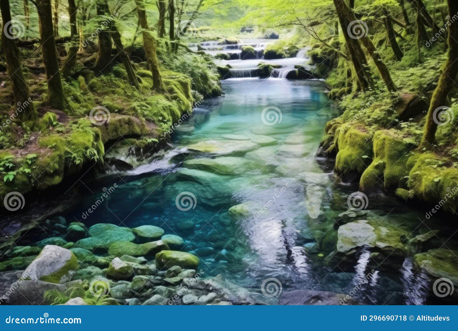 Overview of Multiple Hot Spring Pools in the Forest Stock Photo - Image ...