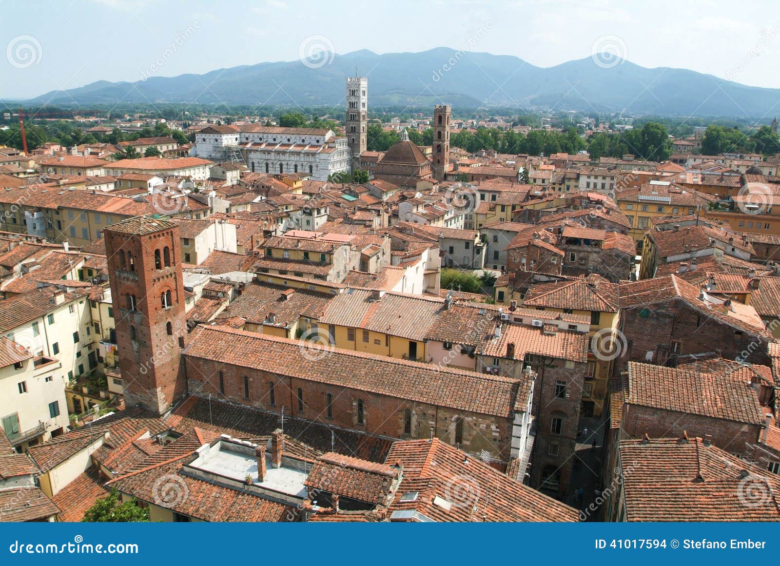 Overview at the Old Part of Lucca Stock Photo - Image of tuscan ...