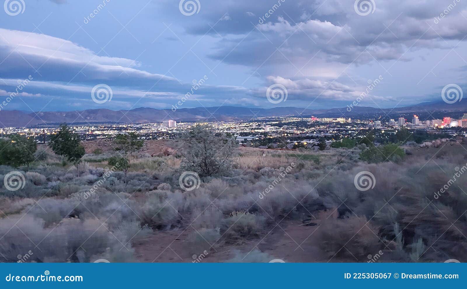 An Overview of Reno stock image. Image of winter, hill - 225305067