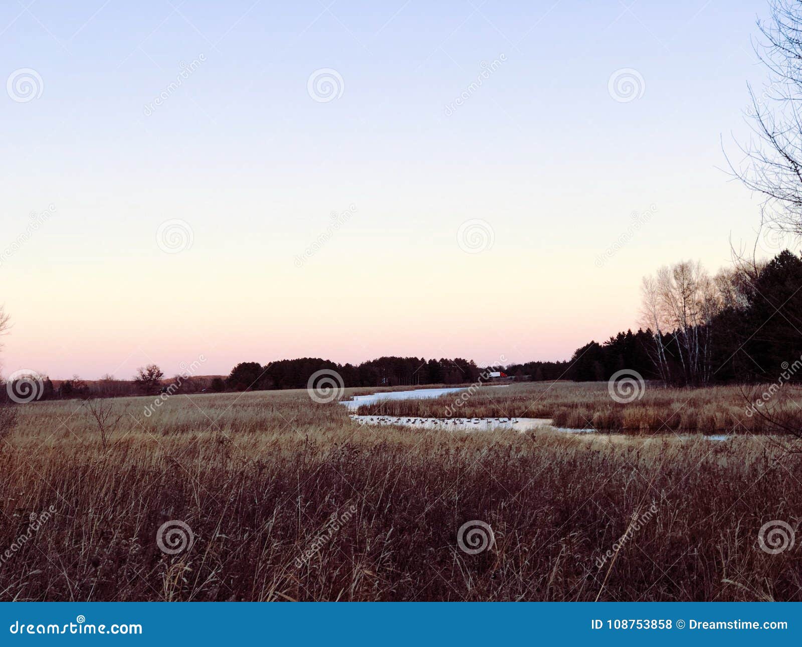 Overview of river stock photo. Image of sunset, river - 108753858