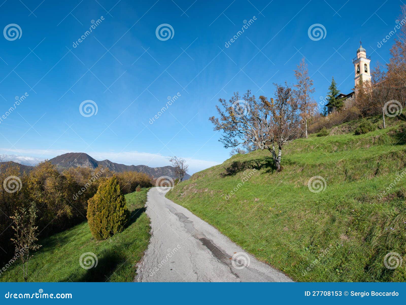 Overview of a road stock image. Image of italy, country - 27708153