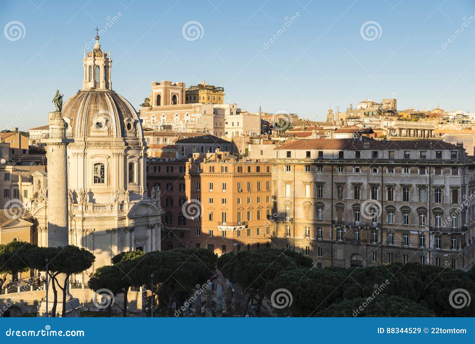 Overview of Rome, Italy stock image. Image of scenic - 88344529