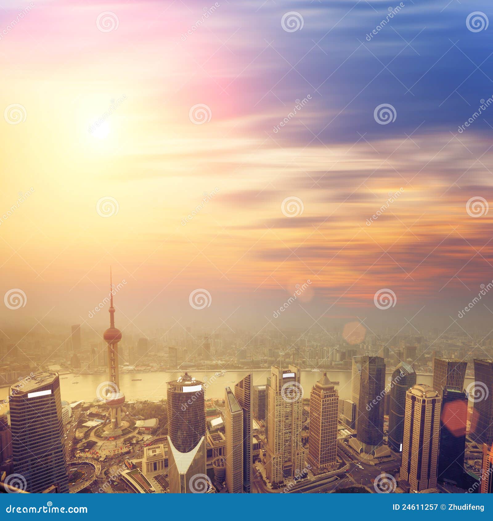 Overview of shanghai stock image. Image of modern, china - 24611257