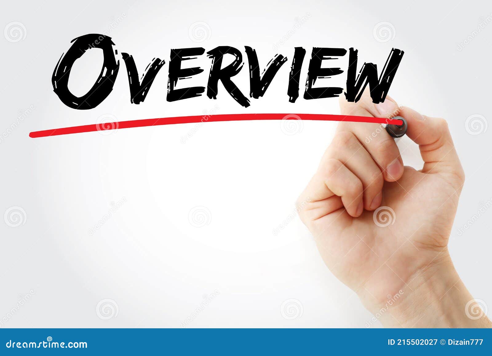 Overview Text with Marker, Business Concept Background Stock Image ...