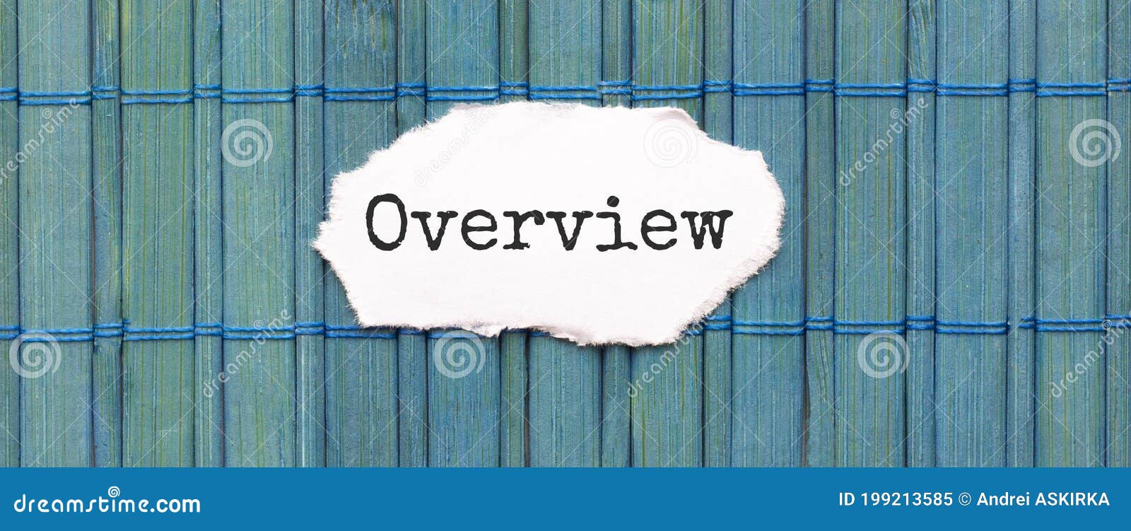 OVERVIEW Text Written On A Wooden Blocks On A Yellow Background ...