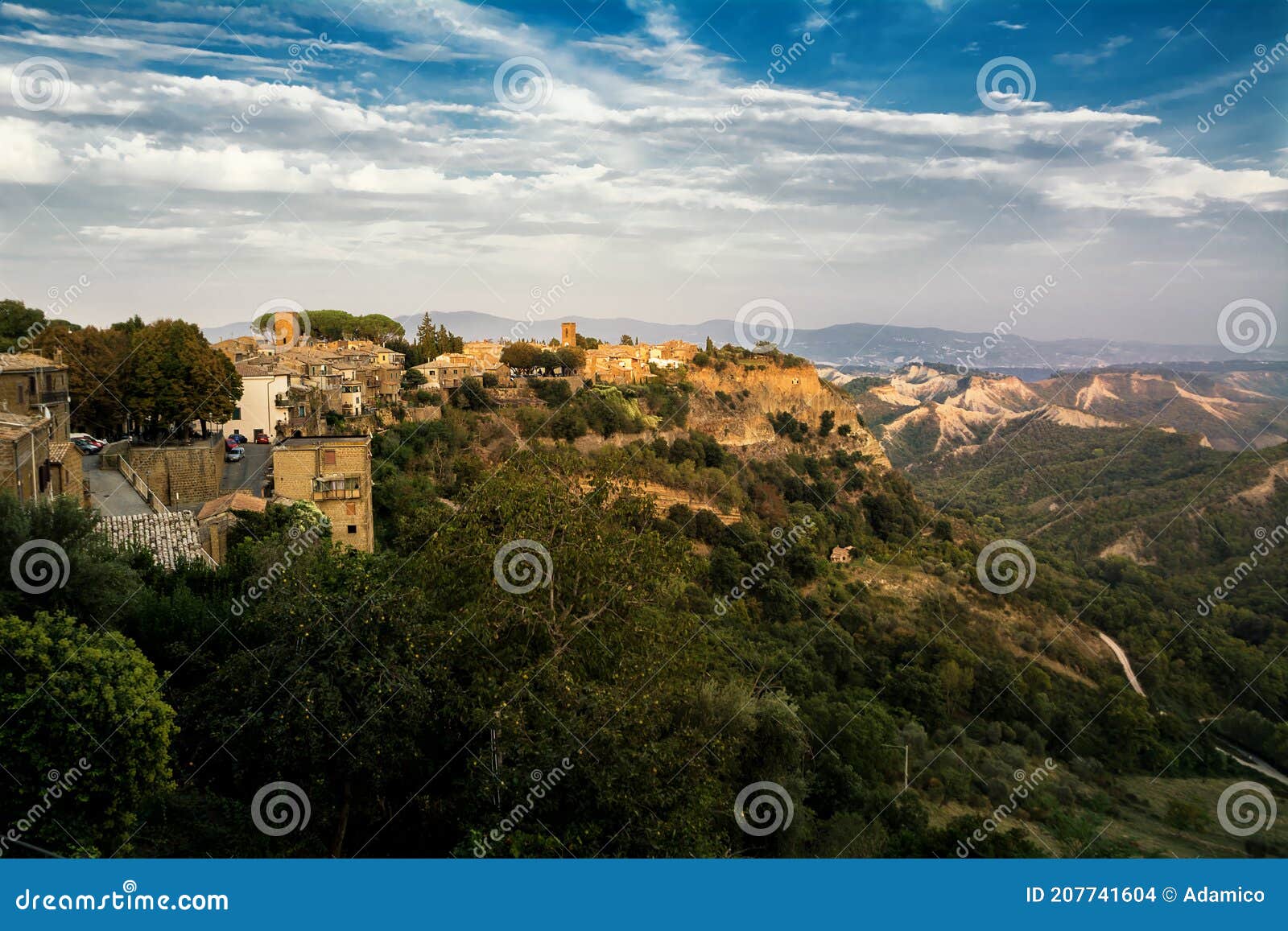 Overview of the Town of Lubriano, Lazio, Italy Stock Photo - Image of ...