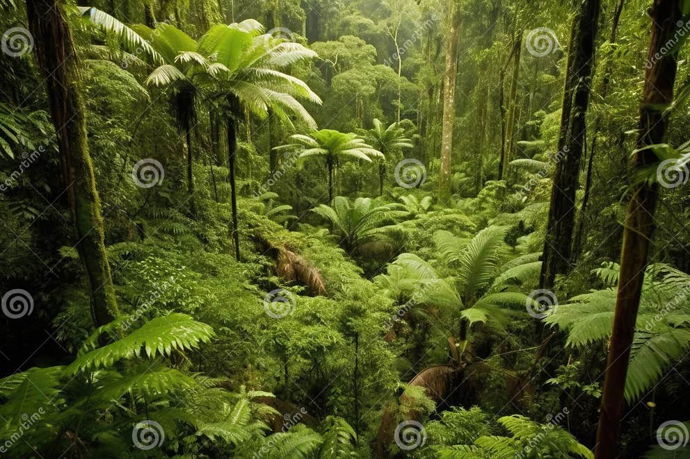 Overview of an Untouched Rainforest Stock Image - Image of nature, tropical: 296682005