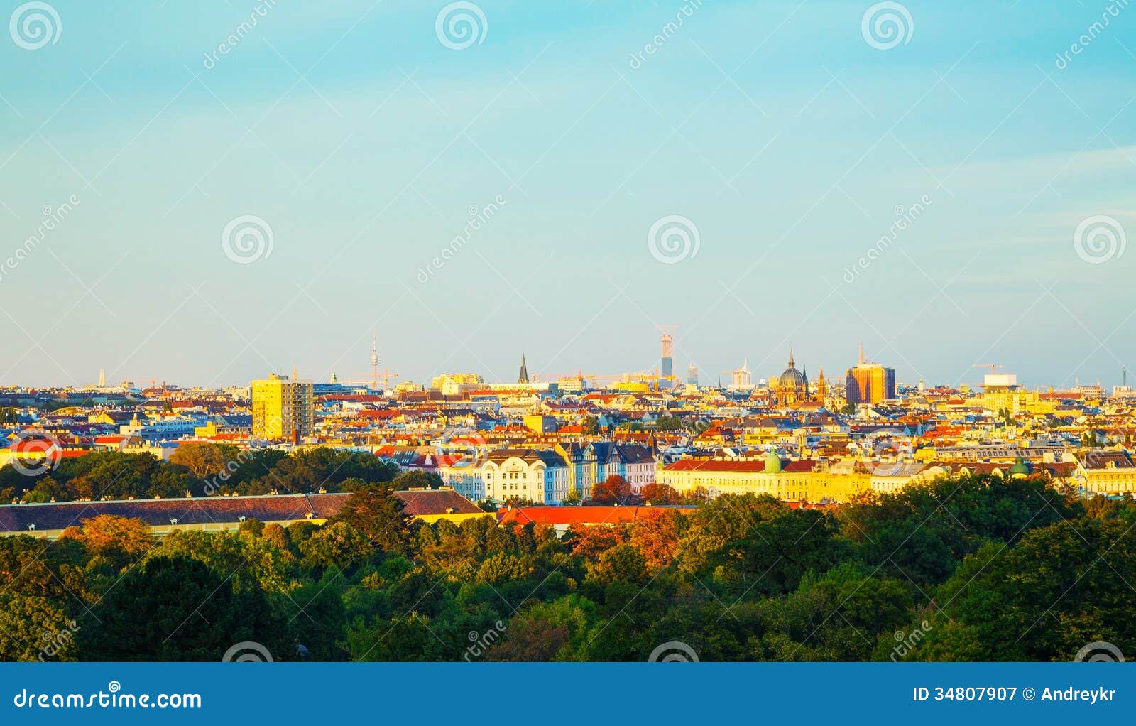 Overview of Vienna, Austria Stock Image - Image of house, town: 34807907