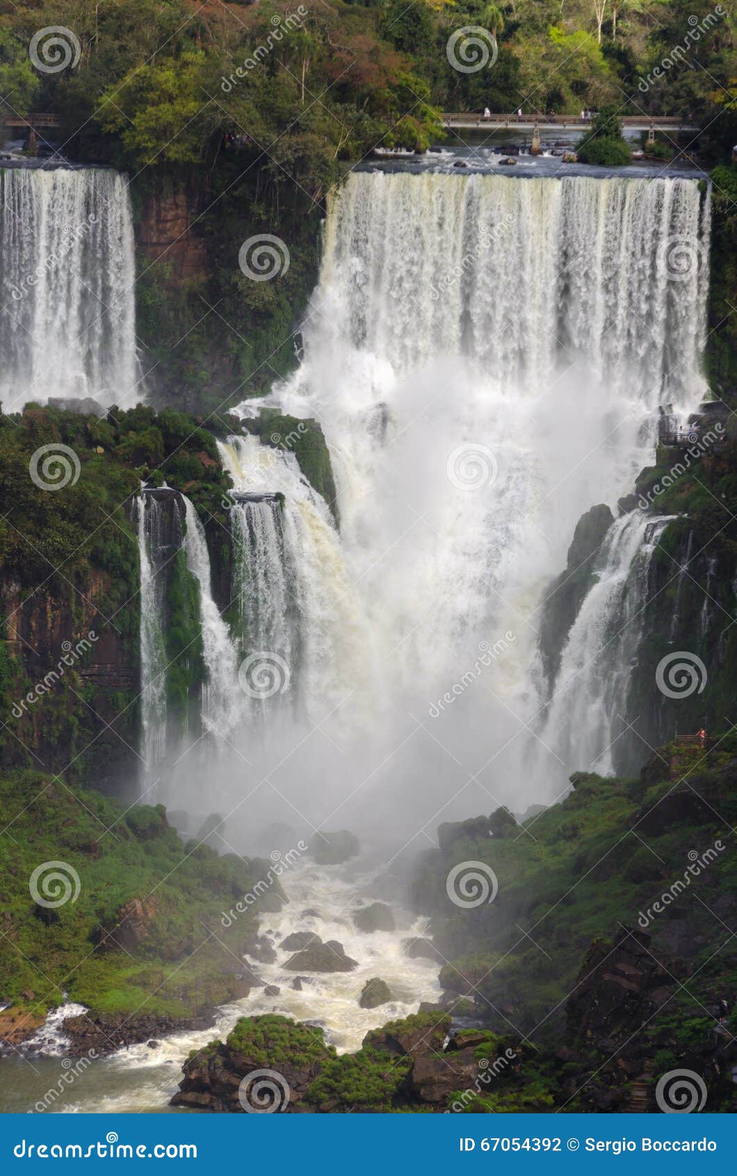 Overview of Waterfall Iguacu Stock Photo - Image of iguacu, brazil ...