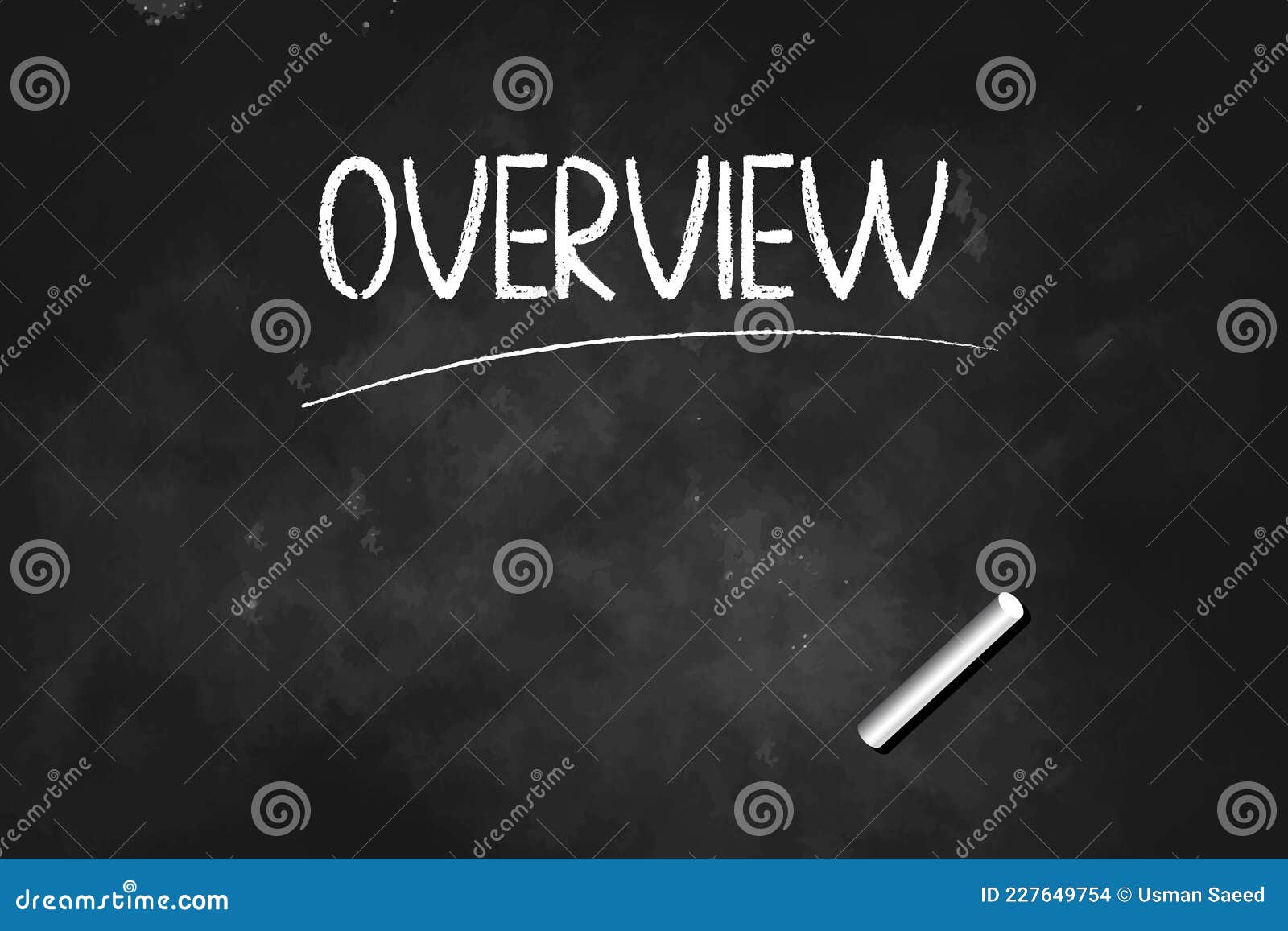 Overview Written with Chalk on Blackboard Vector Illustration Icon Logo ...