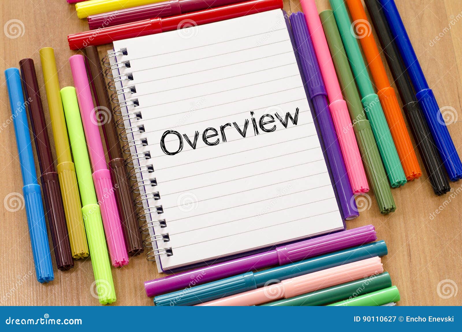 Overview Written on Notepad Stock Image - Image of success, management ...