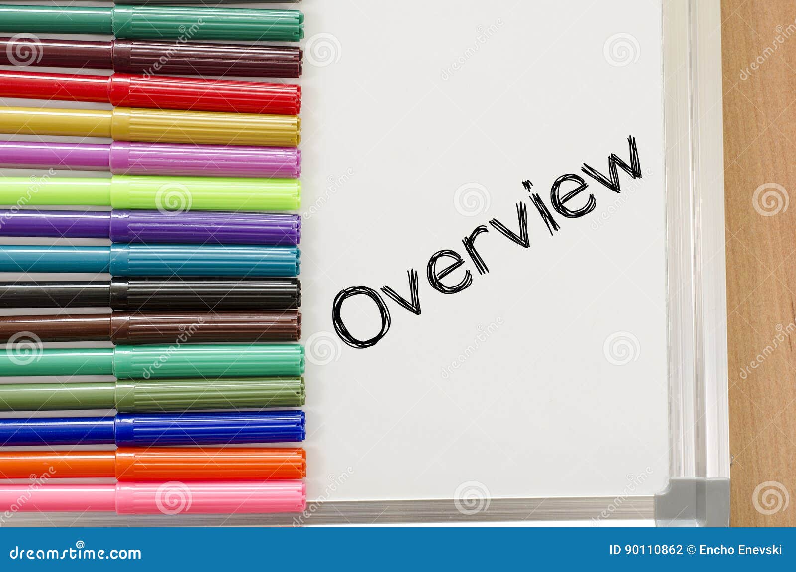 Overview Written on Whiteboard Stock Photo - Image of evaluation ...