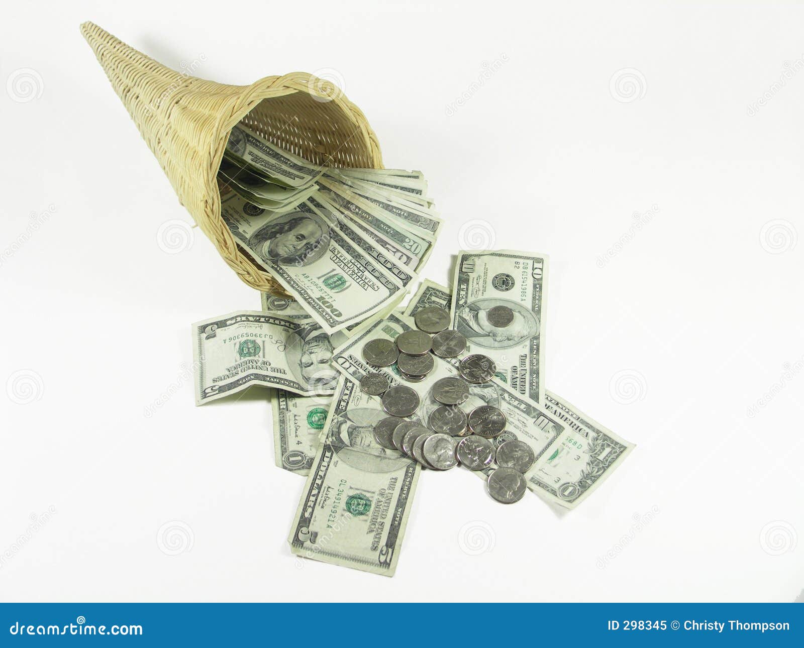 Overvloed van geld 2 stock afbeelding. Image of vijf, nikkel - 298345