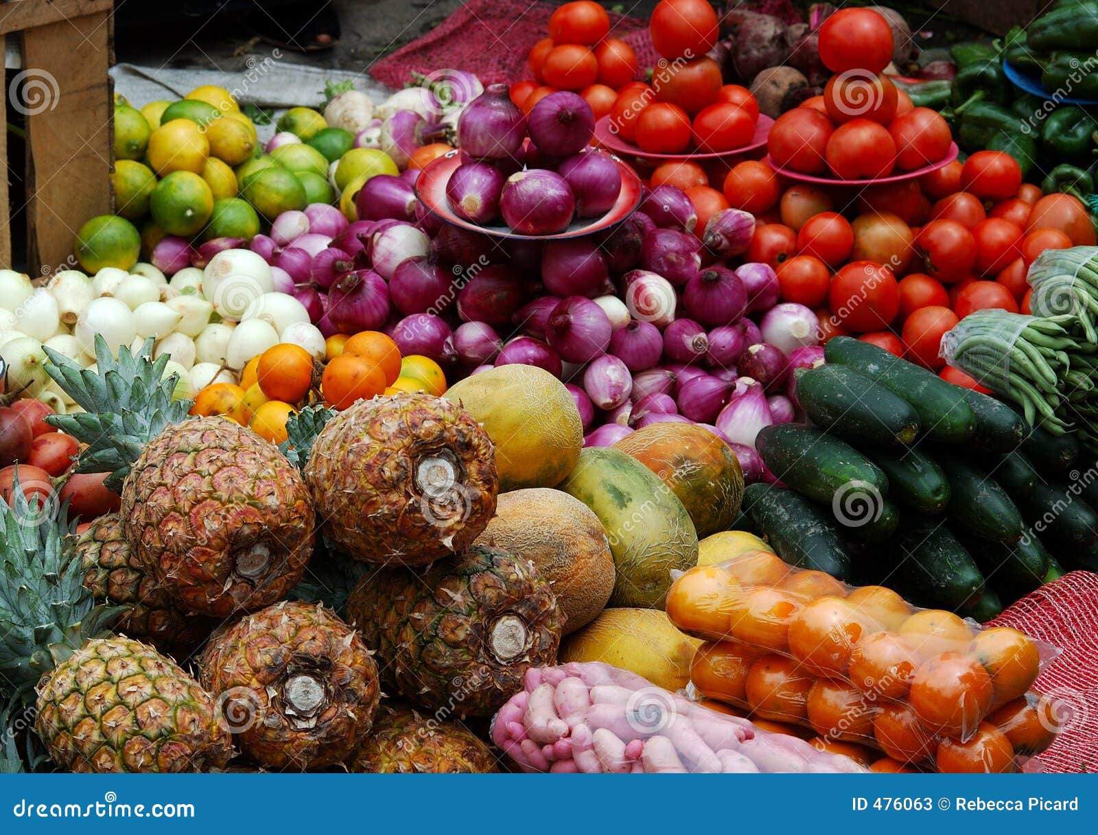 Overvloedige Vruchten En Groenten Stock Afbeelding - Image of indisch ...