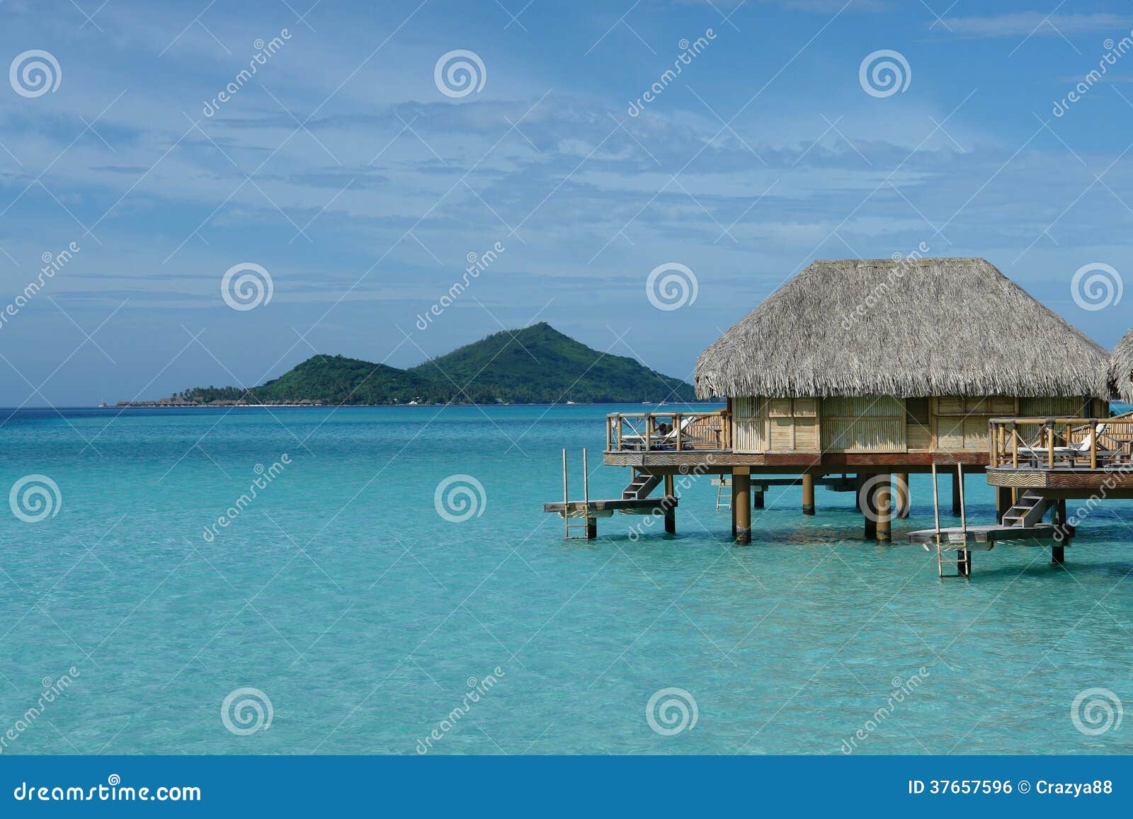 Overwater huts stock photo. Image of relax, honeymoon - 37657596