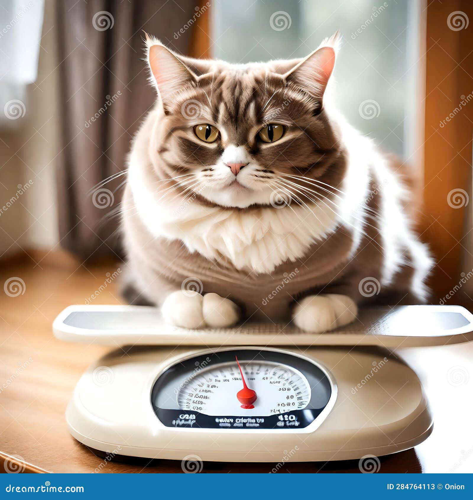 Overweight Cat that Needs To Go on a Diet - Ai Generated Image Stock ...