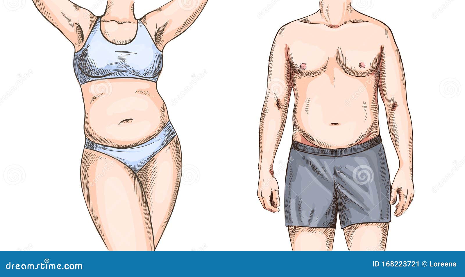 Overweight Couple Man And Woman Do Water Aqua Fitness Aerobics In The