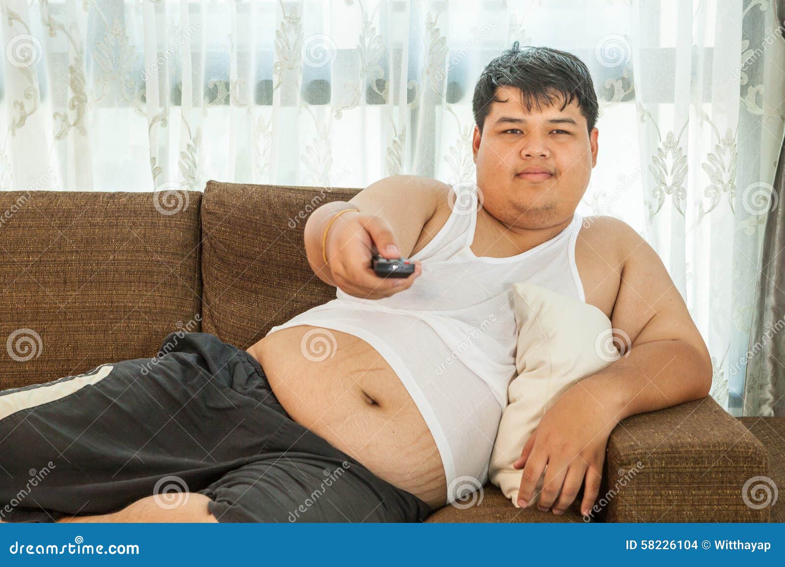 Overweight Guy To Watch Some TV Stock Photo - Image of lazy, obese ... Overweight Guy To Watch Some TV Stock Photo - Image of lazy, obese ...