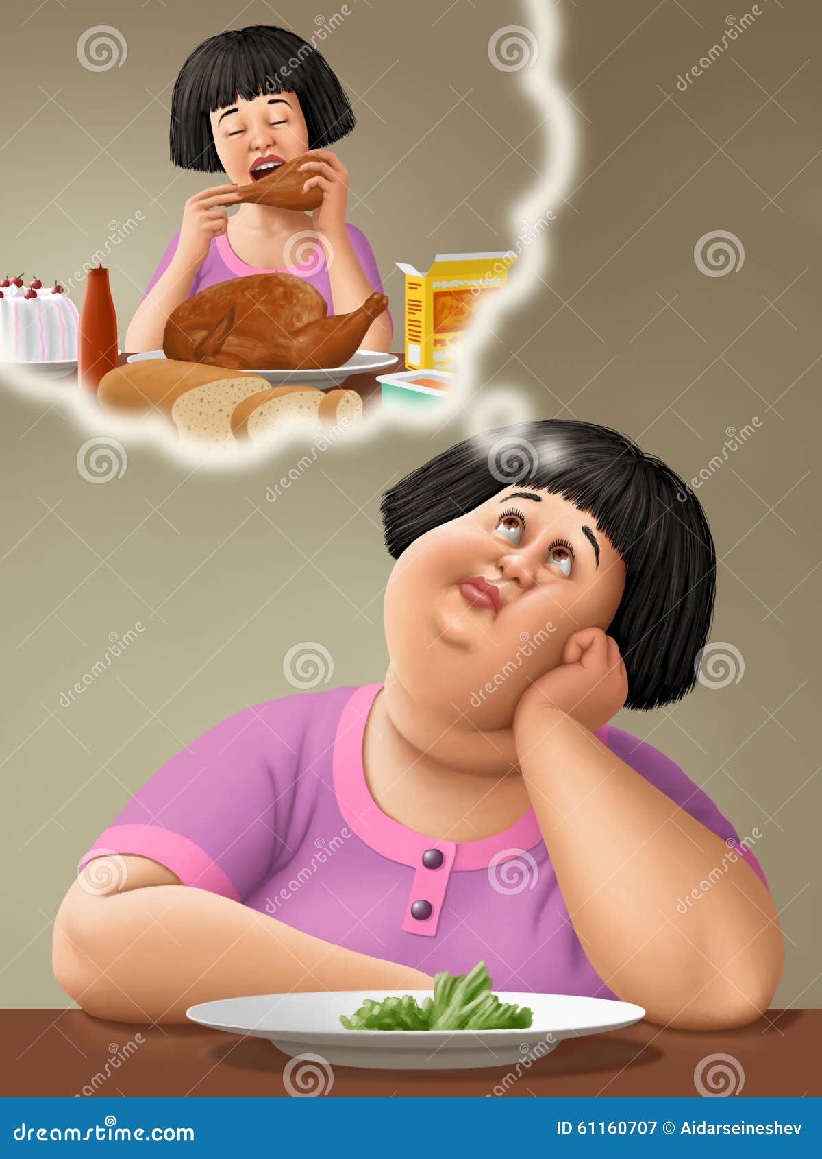 Overweight stock illustration. Illustration of thin, body - 61160707