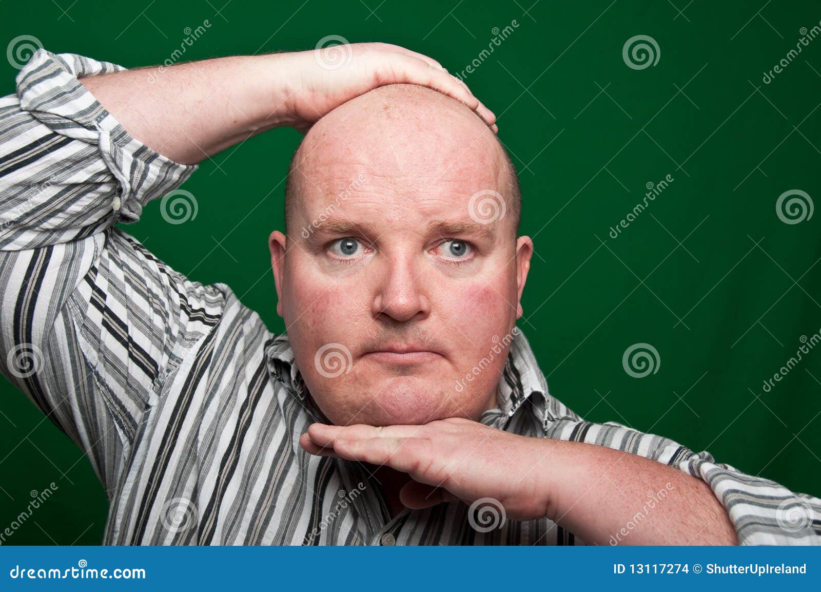 Overweight Male on Green Screen Stock Photo - Image of irish ...